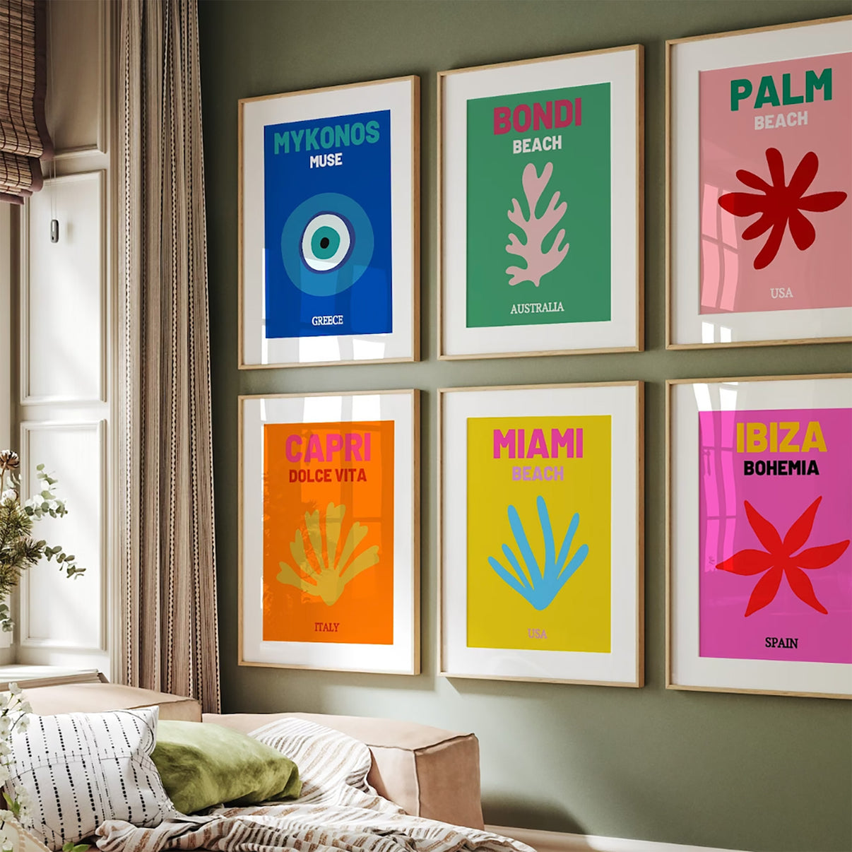 Summer '24 Travel Prints Set – Framed Art Print | Atollo Printshop
